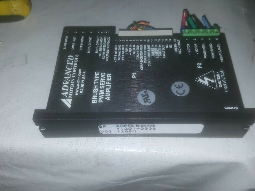 ADVANCED MOTION CONTROLS C25A1B BRUSH TYPE PWM SERVO AMPLIFIER ...