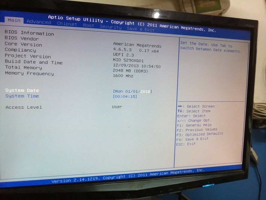Advantech MIO-5290 A101-2 19A6529001-01 Bios G1.10 Ver 2.14.1219 Core ...