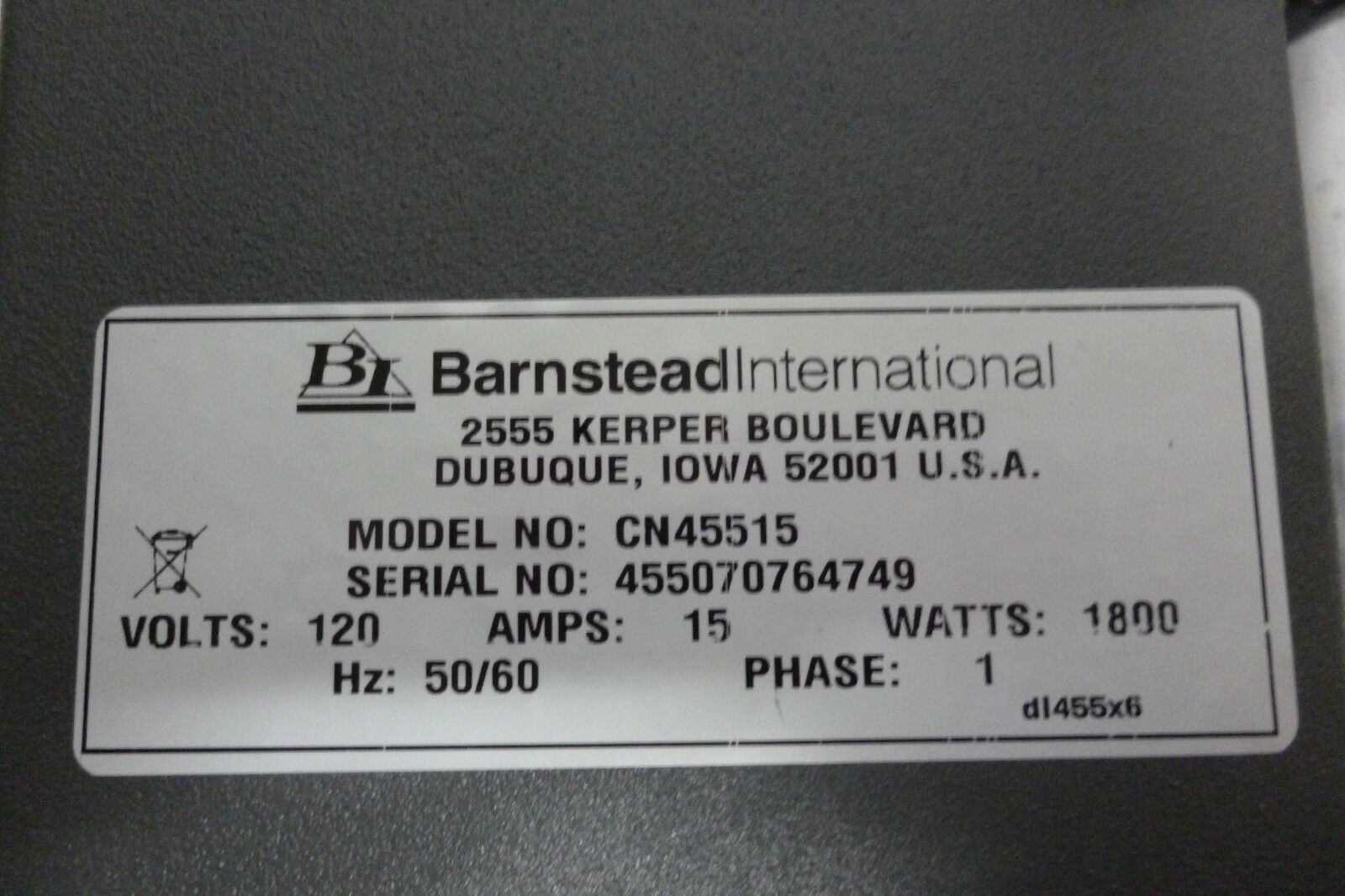 Barnstead CN45515 Temperature Controller - Industrial SOL Pte Ltd