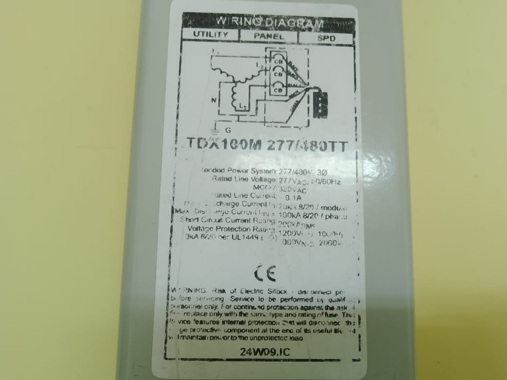 Critec TDX100M 277/480TT Modular Surge Protection Device SPD TDX Series ...