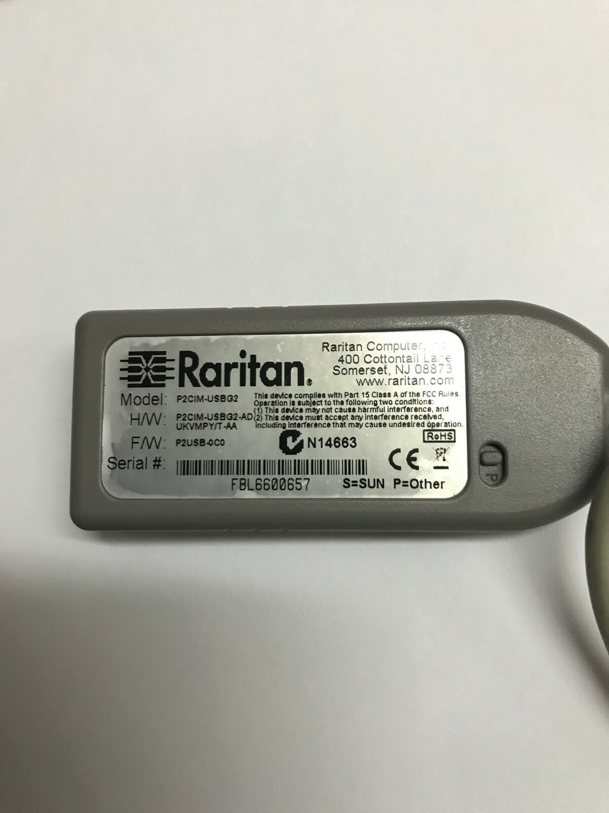 New Raritan P2CIM-USBG2 Paragon II H/W: P2CIM-USB2-ACUKVMPY/T-AA ...