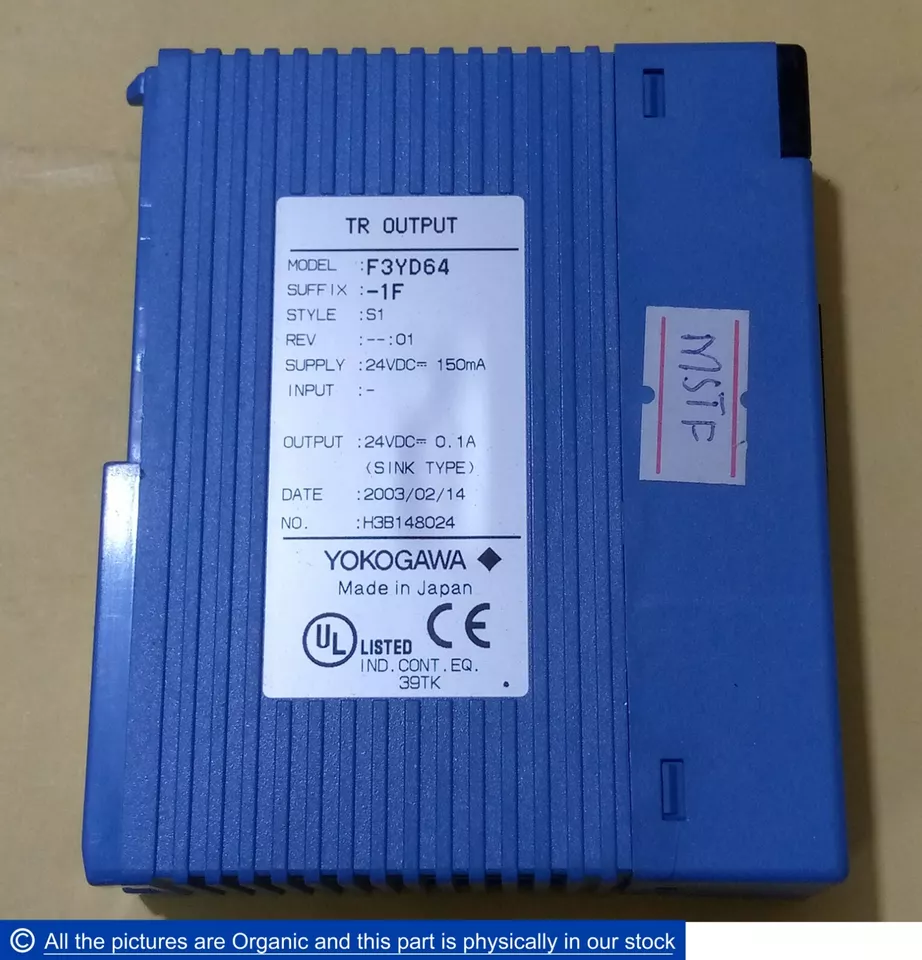 Yokogawa F3YD64 Rev. 01 YD64-1F Suffix-1F Style S1 TR Output Module ...
