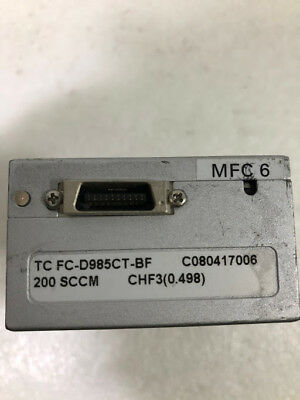 Aera TC FC-D985CT-BF 200SCCM MFC6 GAS CHF3(0.498) C080417006 Controller ...