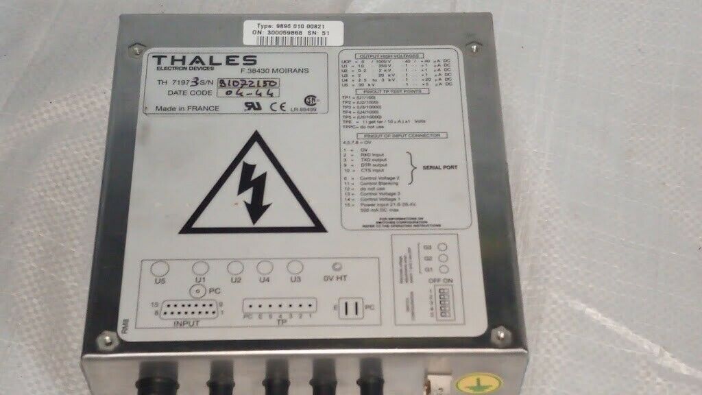 THALES Electron Device F.38430 9896 010 00821 TH 7197 F38430 ...