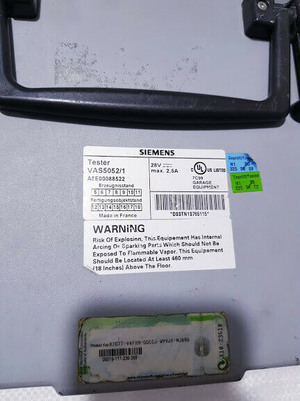 Siemens VAS5052/1 Automotive Tester A5E00088522 VAS 5052 - Industrial ...