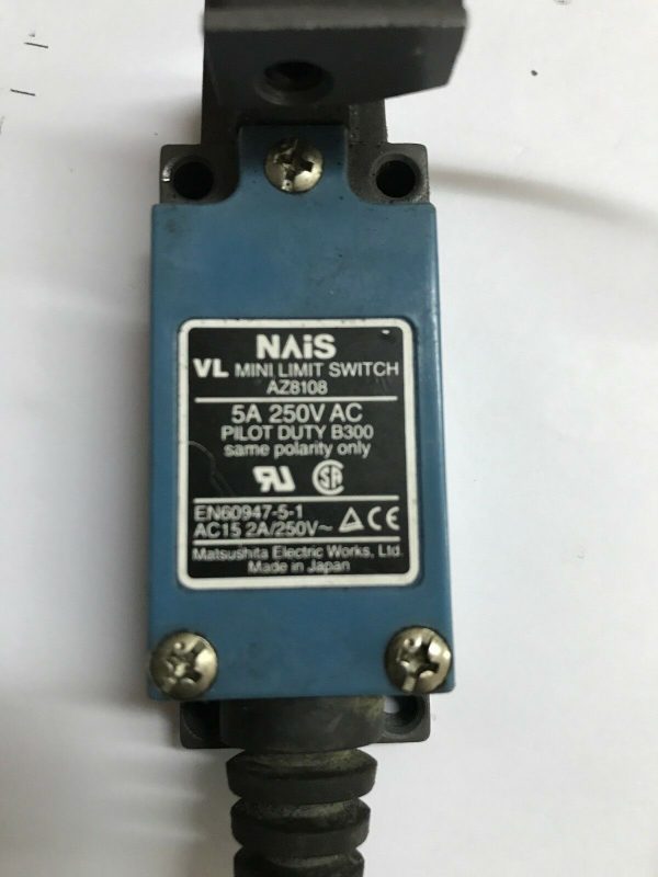 Nais AZ8108 VL Mini Limit Switch 5A 250V AC - Industrial SOL Pte Ltd