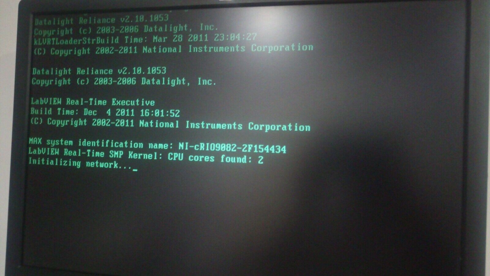 National Instruments NI cRIO-9082 151712E-02L Ver. 1.0.0f9 CompactRIO ...