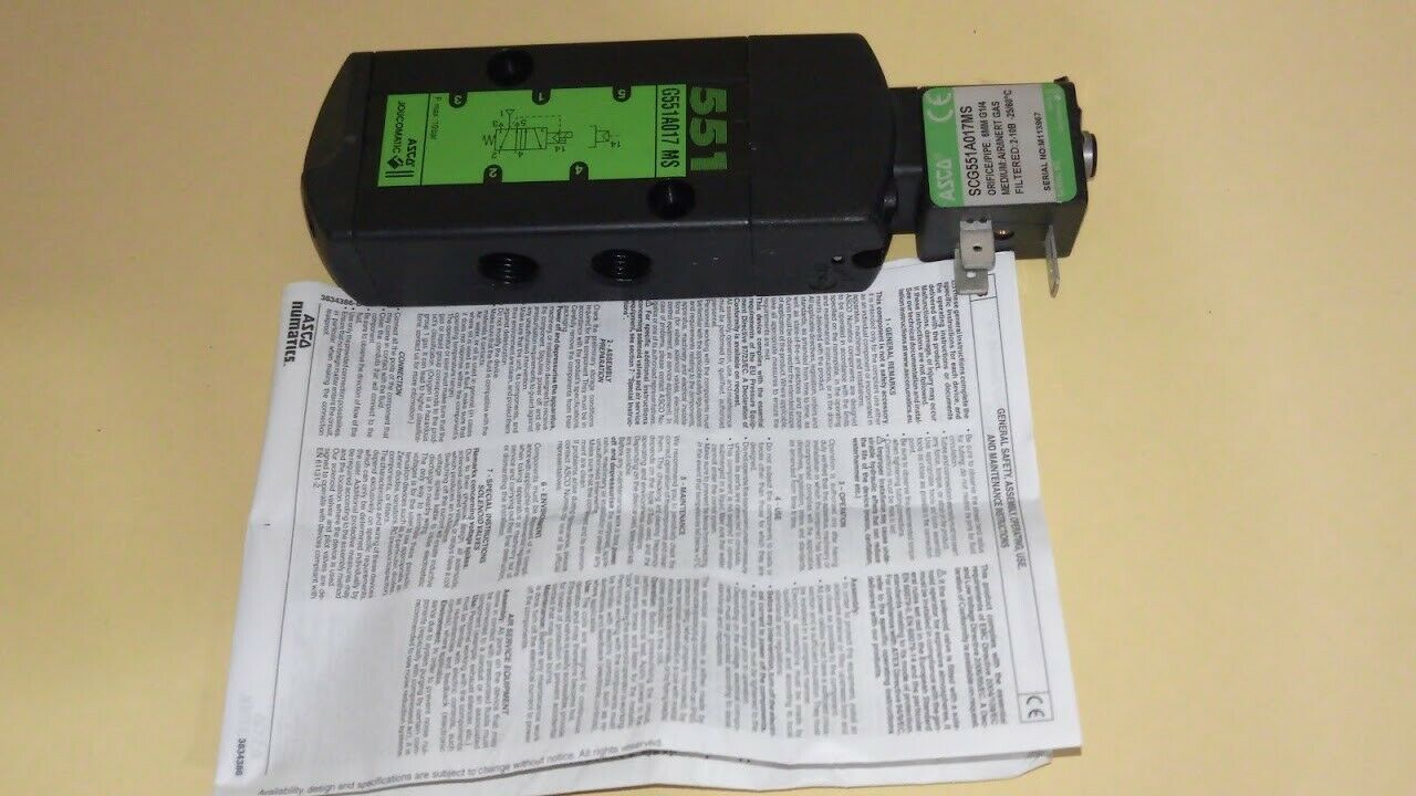 Asco Joucomatic 551 SCG551A017MS Solenoid Valve G551A017 MS 43004869 ...