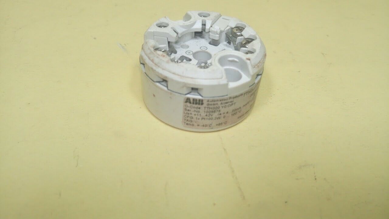 ABB TTH300-Y0 1x SW-Rev: 01.00.06 Head-Mount Temp Transmitter -40 to 85 °C - Industrial SOL Pte Ltd