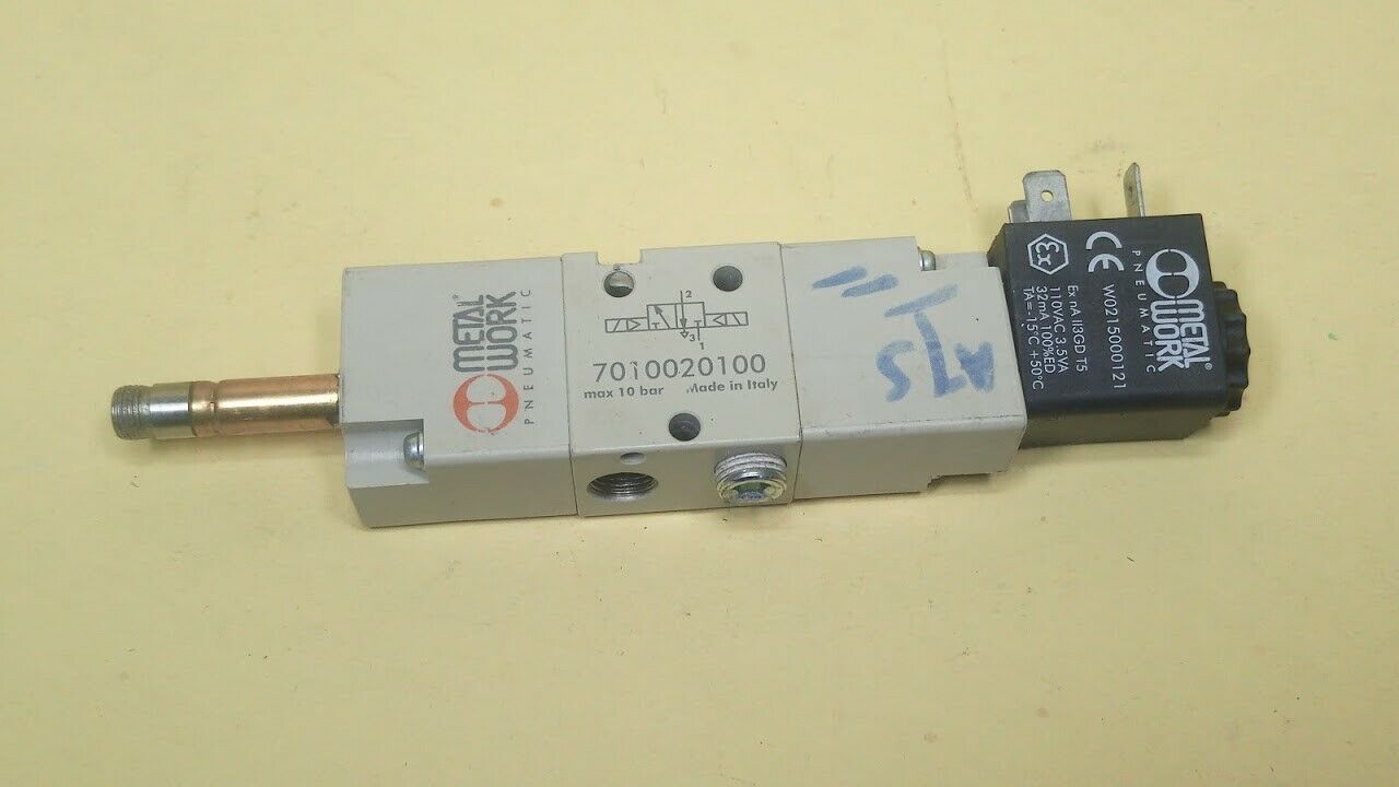 Metal Work Pneumatic 7010020100 Max 10 Valve Bar With W0215000121 Coil ...