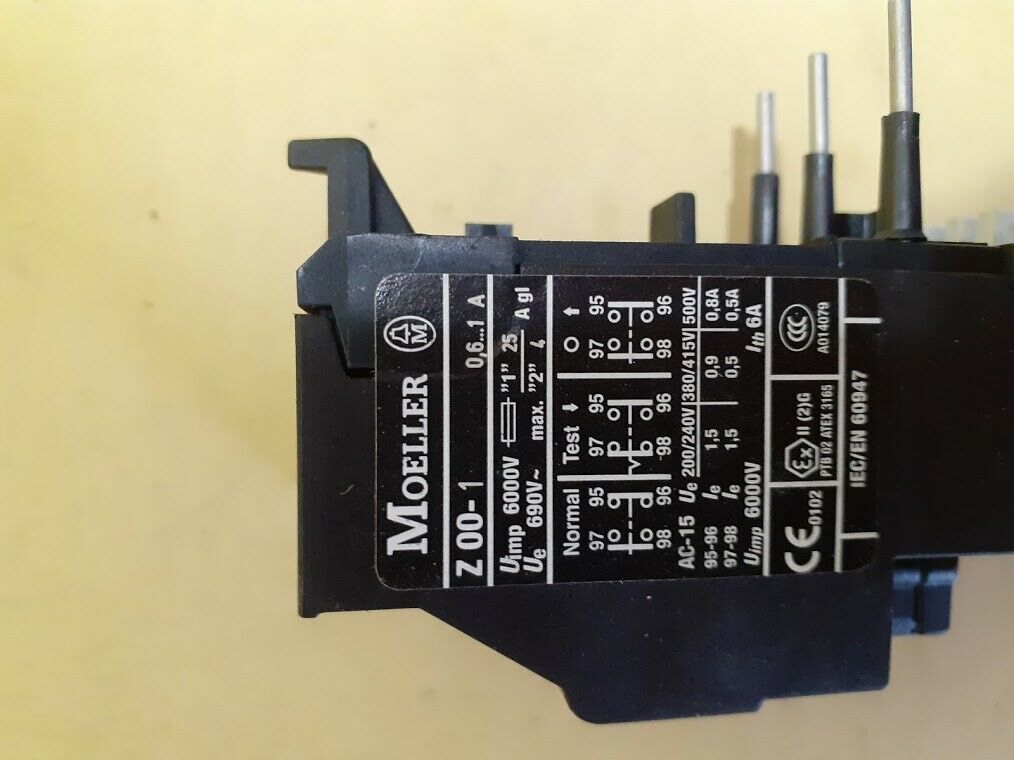 Moeller Z00-01 contactor overload relay 0,6-1,0A New - Industrial SOL ...