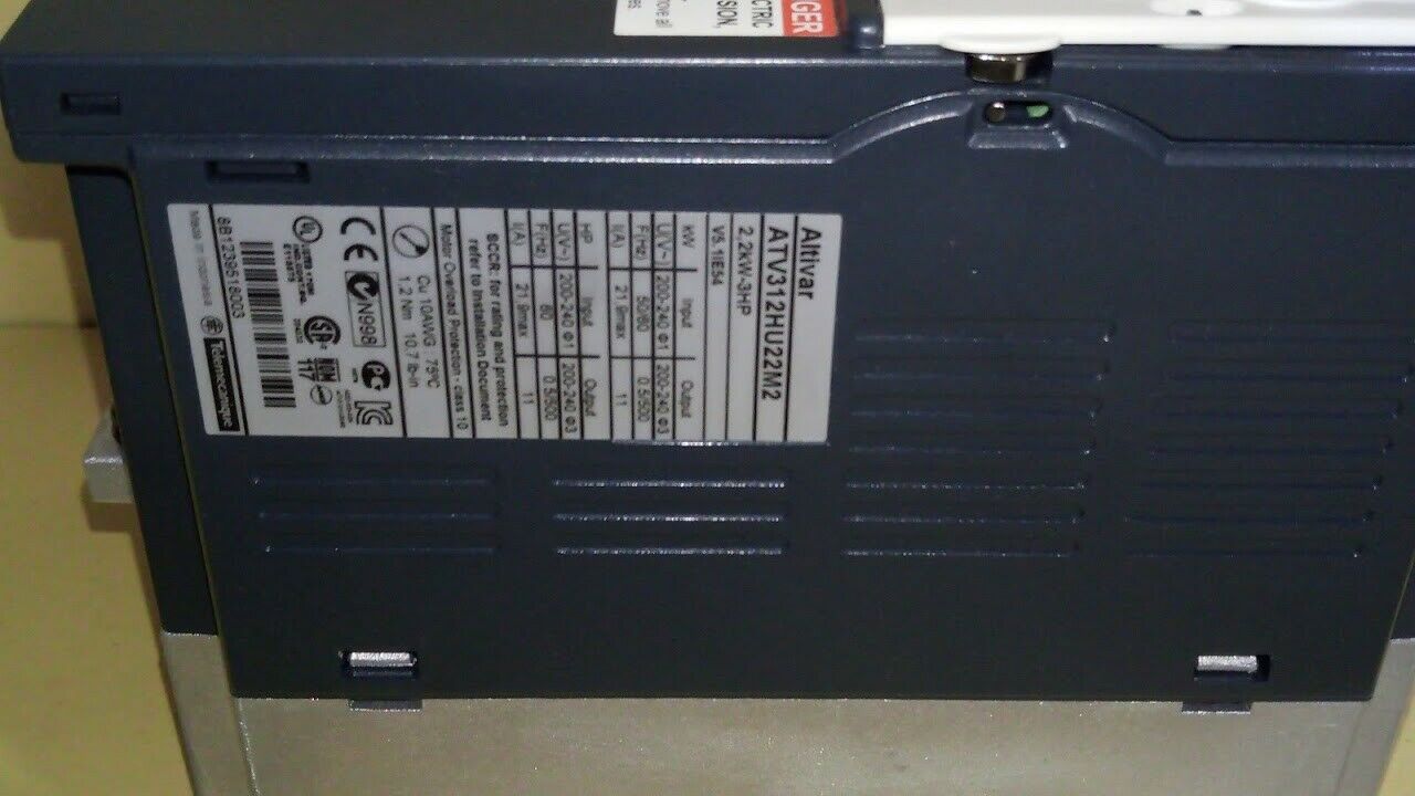 Schneider Altivar 312 ATV312HU22M2 V5.1IE54 2.2KW-3HP Frequency Drive ...