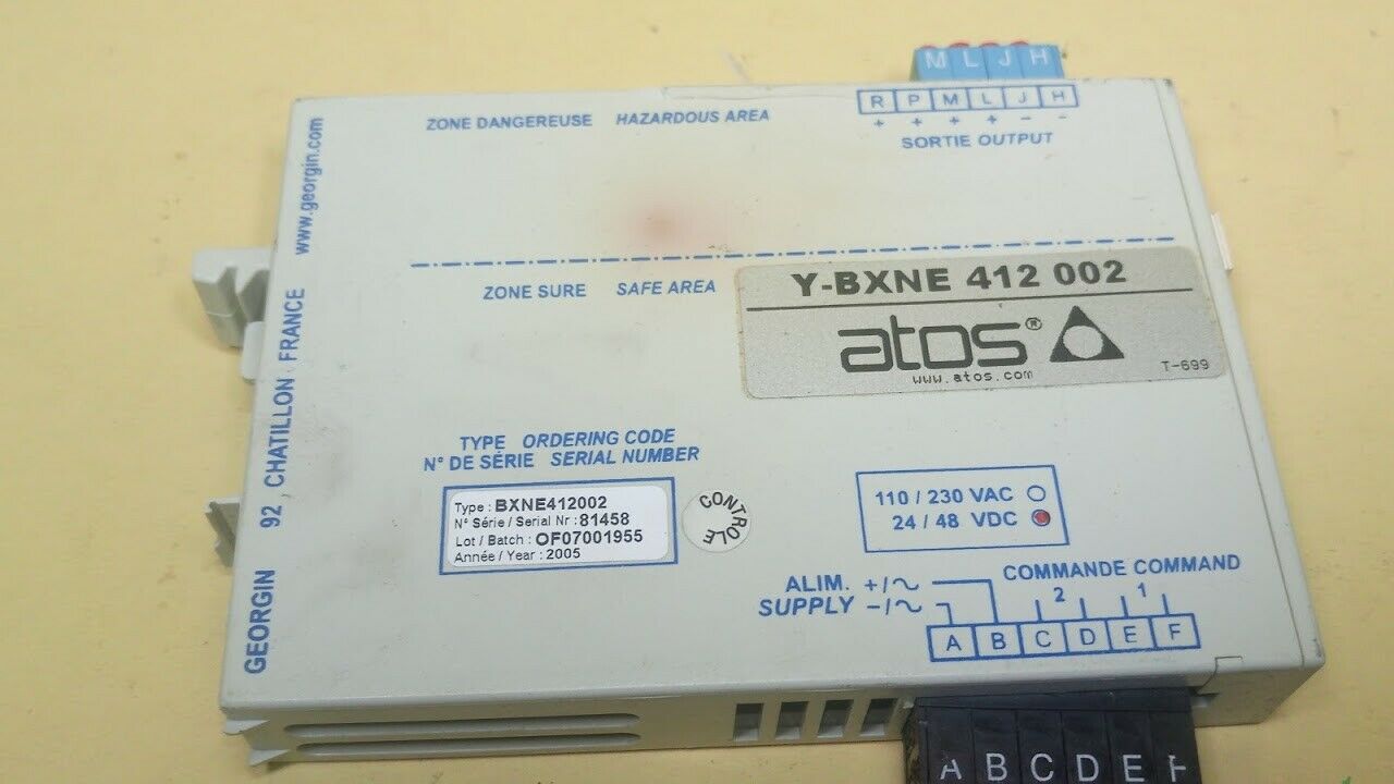 Georgin Atos Y-BXNE 412 002 Converter BXNE412002 BD0-7 Atex 6104X ...