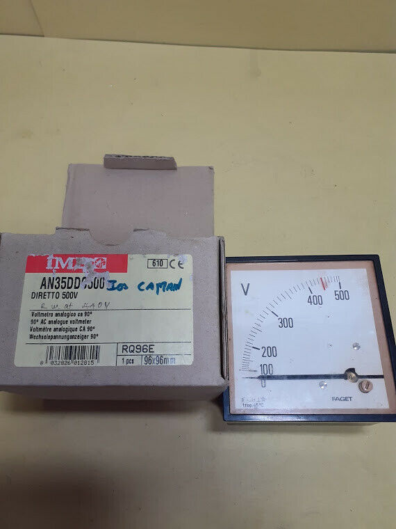 IME AN35DDC500 RQ96E 96x96mm 500VAC Voltmeter for installation - Industrial SOL Pte Ltd