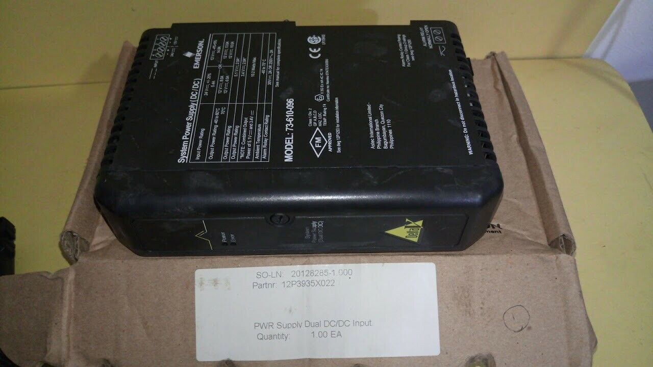 Emerson DeltaV KJ1501X1-BC3 12P3935X022 Rev.B Power Supply 73-610-096 ...