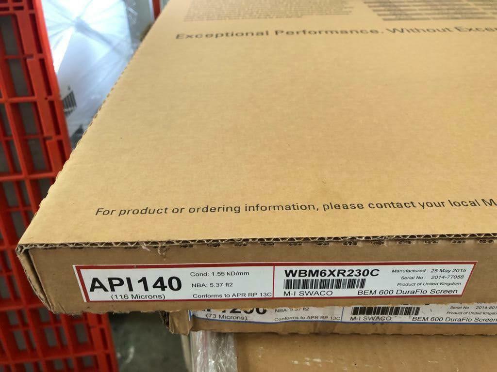 WBM6XR230C M-I SWACO API140 Duraflo Screen BEM 600/650 Shale Shakers SNAP-LOK - Industrial SOL ...