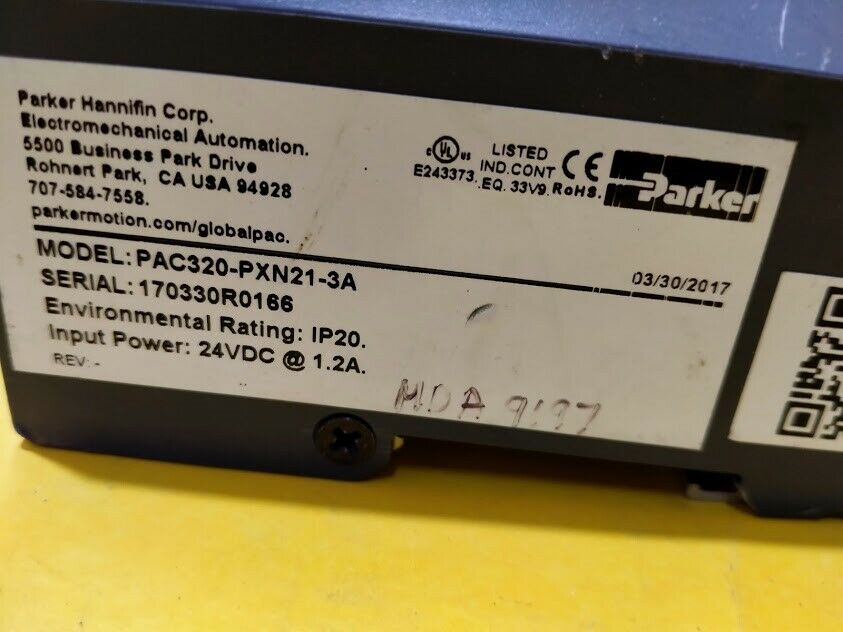 PAC320-PXN21-3A Parker Hannifin Corp. PAC320PXN213A multi-axis motion ...