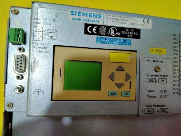 Siemens PP17-II 6AV3688-3ED13-0AX0 Push Button Panel Siemens PP17 V1.4 ...