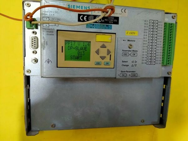 Siemens PP17-II 6AV3688-3ED13-0AX0 Push Button Panel Siemens PP17 V1.4 ...