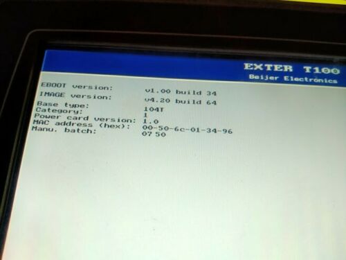 Beijer Exter T100 06030B Firmware V1.11 B73.1.6 ACTech technology ...