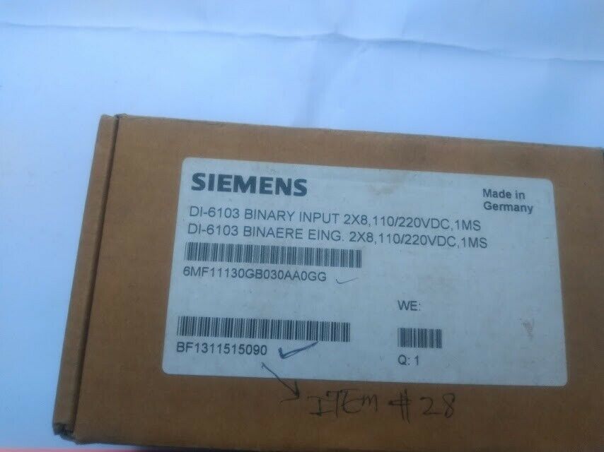 Siemens DI-6103 6MF11130GB030AA0GG PLC GC6-103-E.02 New - Industrial ...