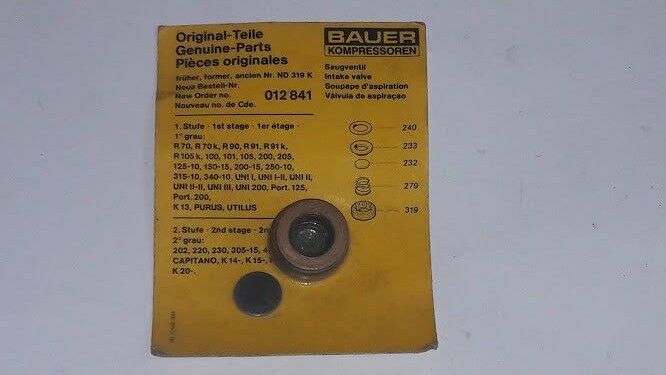 Bauer Kompressoren Intake valve ND 319 K 012841 Suction Valve Kit ...