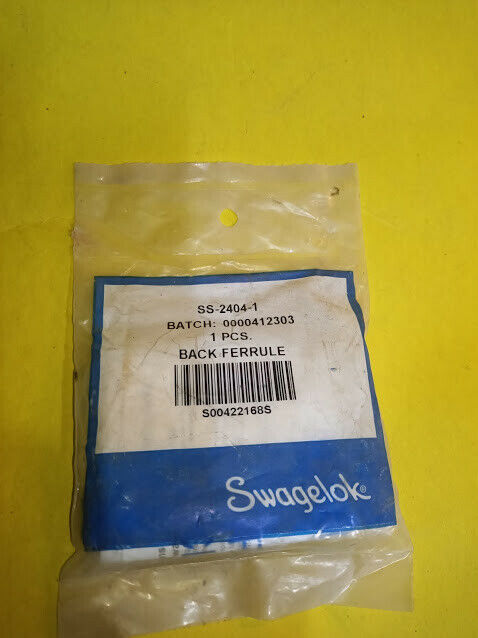 Swagelok SS-2404-1 back Ferrule SS24041 New free worldwide shipping - Industrial SOL Pte Ltd