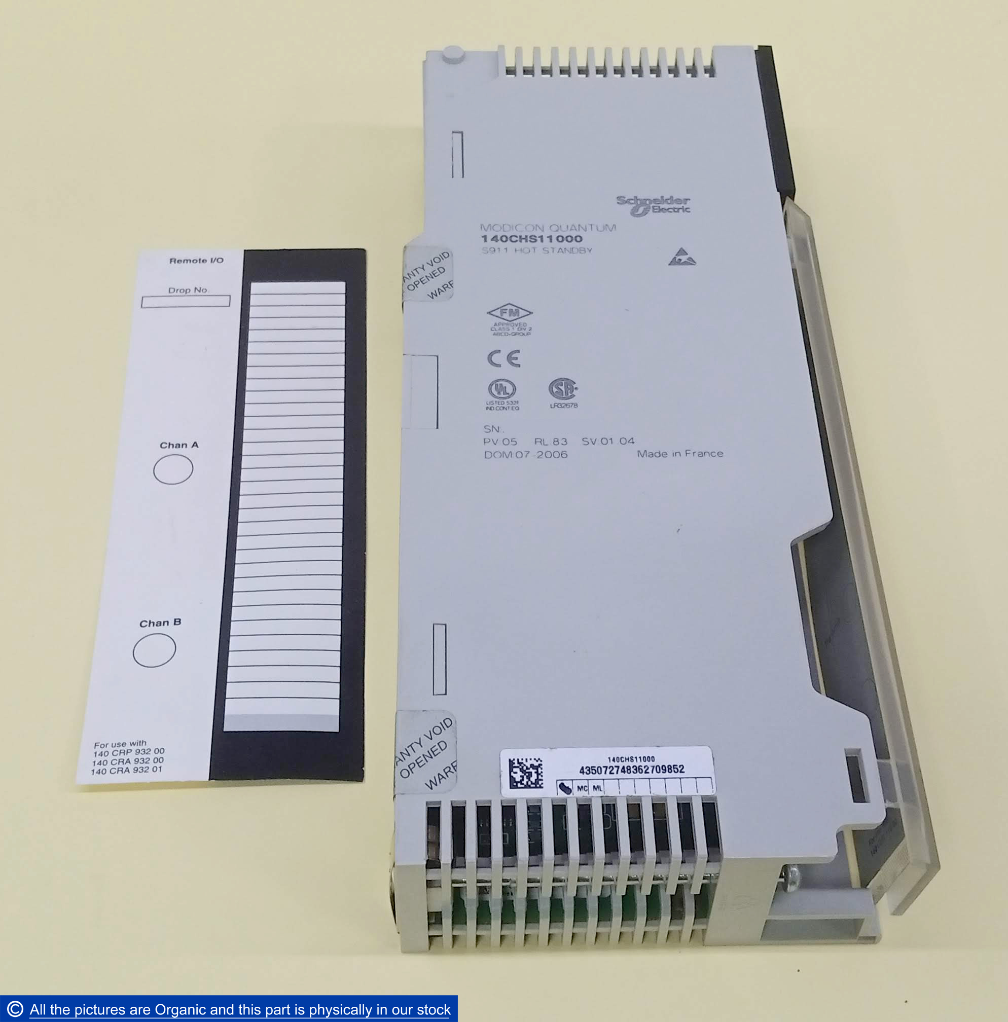Schneider MODICON QUANTUM 140 CHS 110 00 S911 Hot Standby Module ...