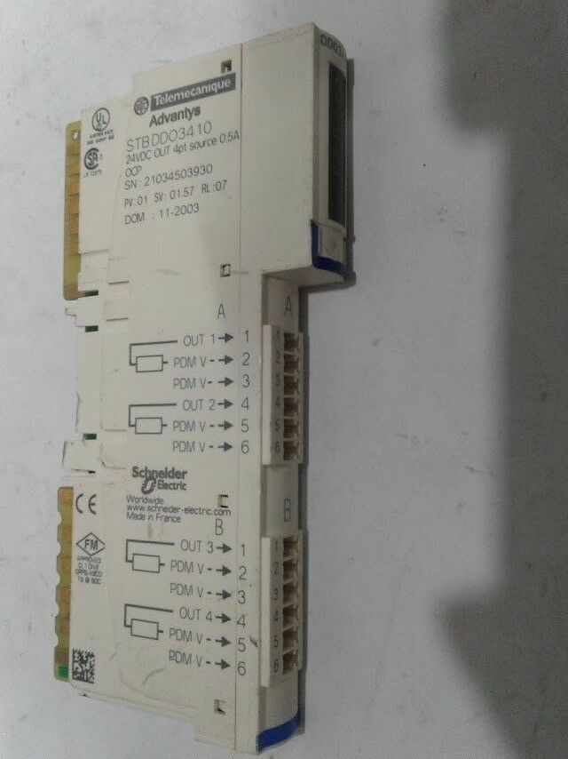 STBDDO3410 Schneider Electric Advantys Output Module PV01 SV01.57 RL07 ...