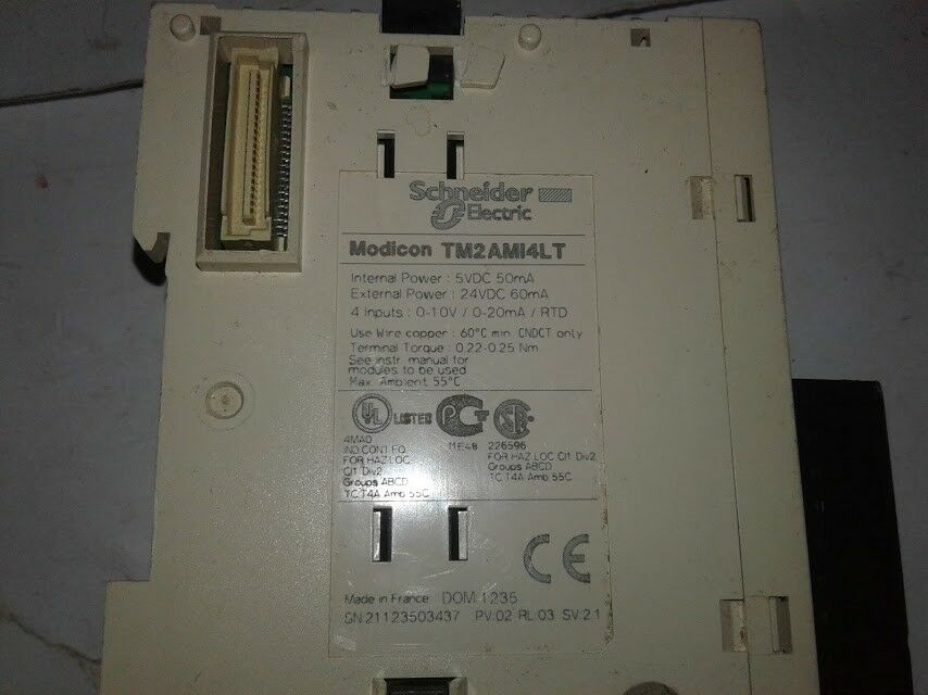 Modicon TM2AMI4LT PV02 RL03 SV2.1 Analog Input Module Schneider ...