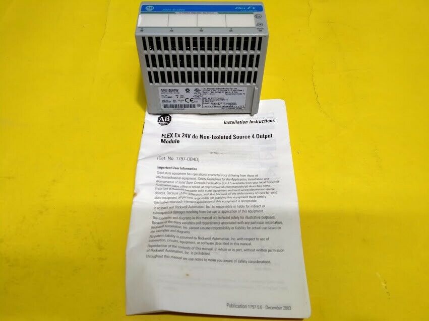 Allen-Bradley 1797-0B4D P/N 95693104 Ser. A Rev. D01 F/W Rev. A Rev ...