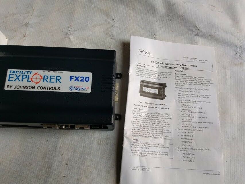 Johnson Controls Explorer LP-FX2011N-1 FX20/FX60 Rev 2.2 Tridium ...