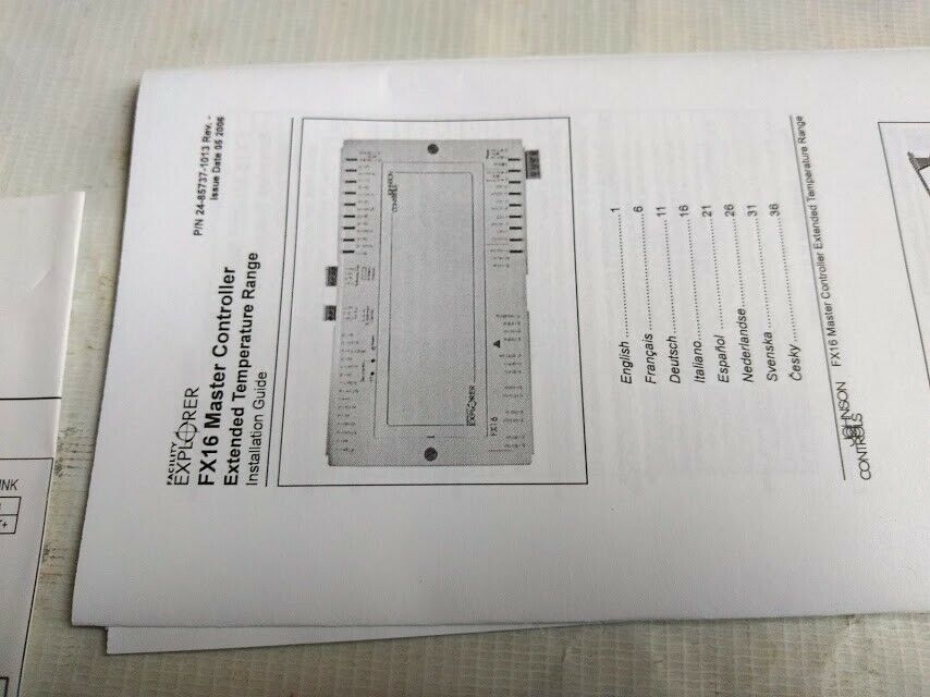 Johnson Controls LP-FX16X04-000C FX16Plus Master Controller Extended ...