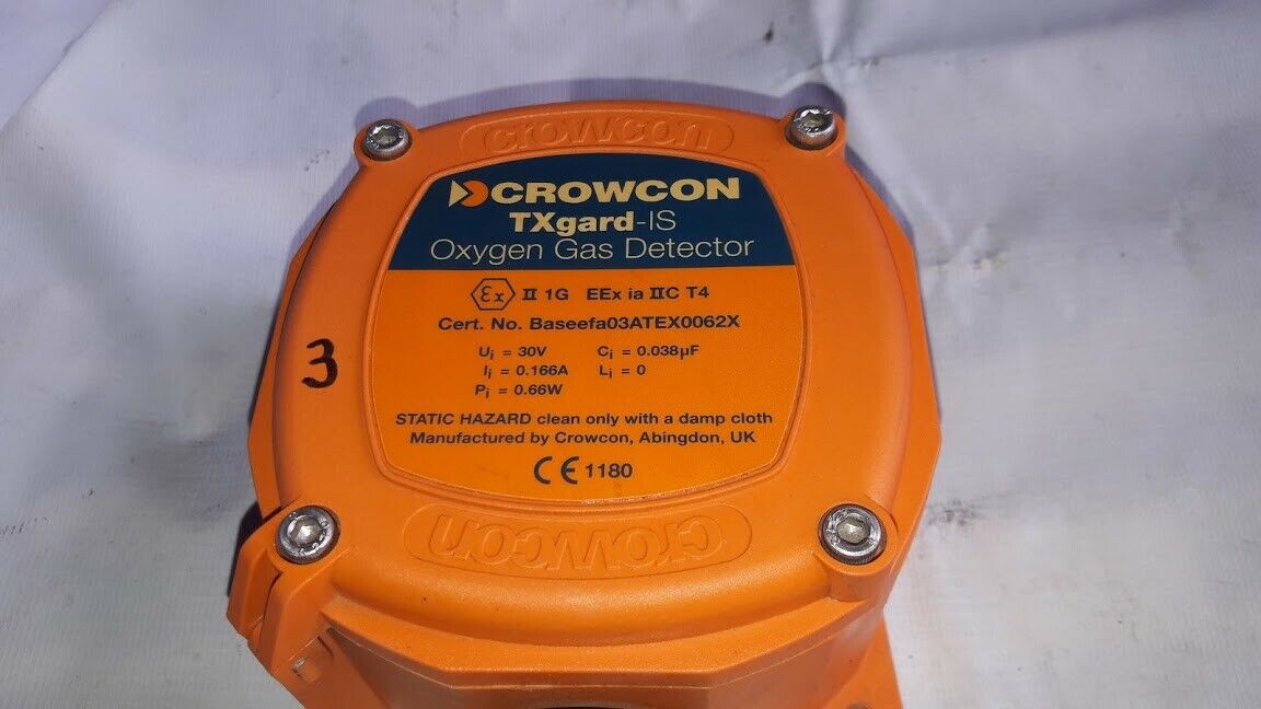 Crowcon Txgard-IS Baseefa03ATEX0062X Oxygen Gas Detector Carbon ...
