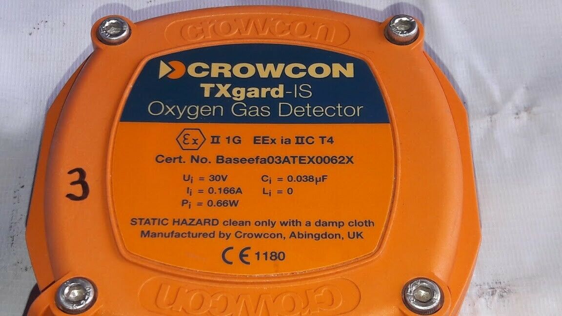 Crowcon Txgard-IS Baseefa03ATEX0062X Oxygen Gas Detector Carbon Monoxide New - Industrial SOL ...