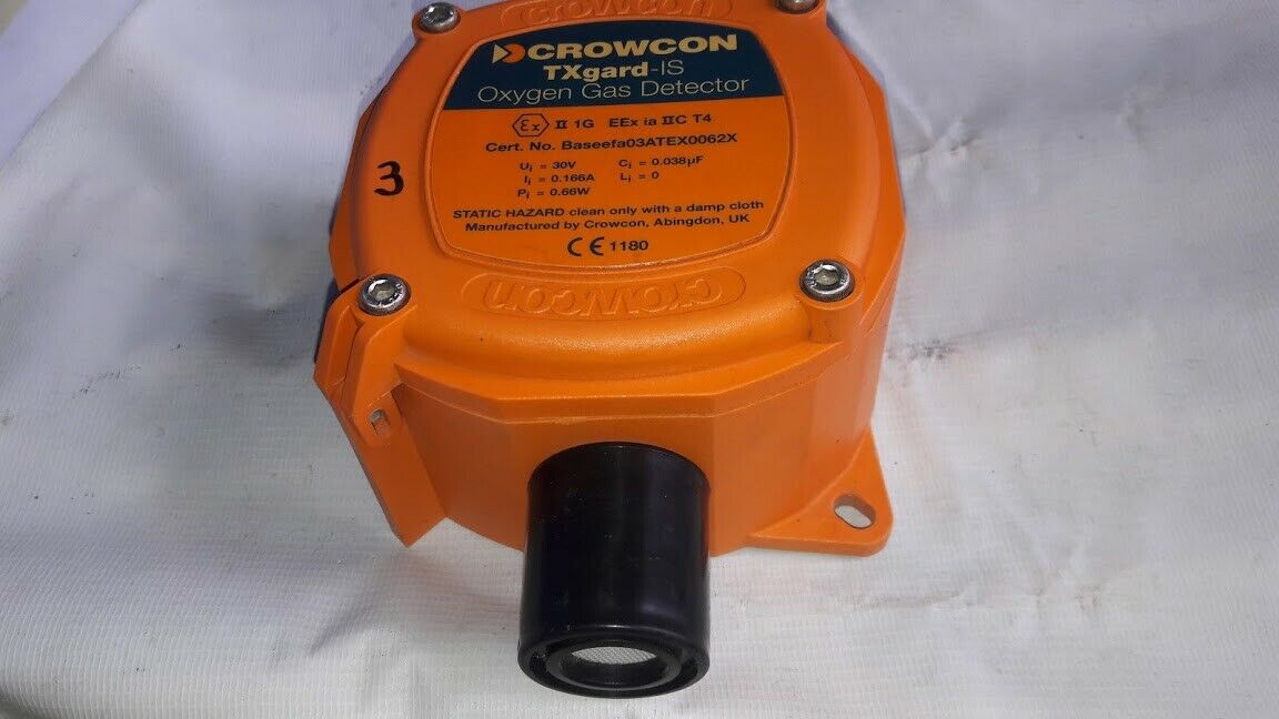 Crowcon Txgard-IS Baseefa03ATEX0062X Oxygen Gas Detector Carbon ...
