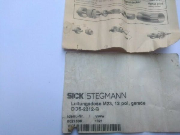 Sick Stegmann 6027538 Female Connector M23 12-pin, straight New ...