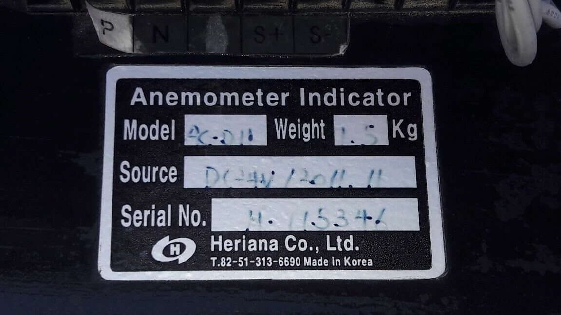 Heriana Co Ltd Ac D11 Anemometer Indicator Acd11 Anemometer Marine Store Spare Industrial Sol