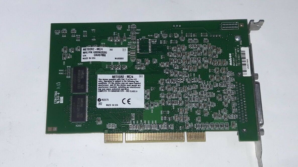 Matrox Meteor II Meteor2-MC/4 63039620283 Frame Grabber 751-0301 Rev A ...