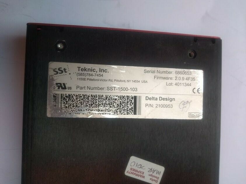 Teknic SST-1500-103 Firmware 2.0.9 4F35 Delta Design 2100953 Servo ...