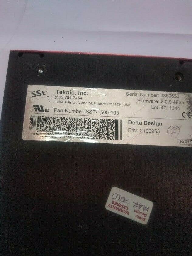 Teknic SST-1500-103 Firmware 2.0.9 4F35 Delta Design 2100953 Servo ...