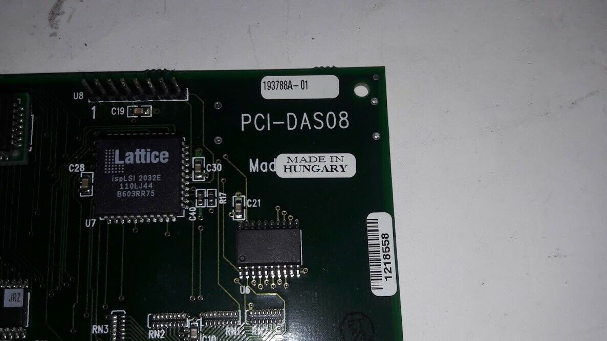 PCI-DAS08 Measurement Computing 193788A-01 DAQ Board PCI Interface - Industrial SOL Pte Ltd