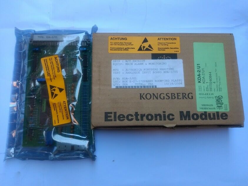 Kongsberg KDA-2/U1 7252-003.0001 Analogue Input Board KDA2U1 New ...