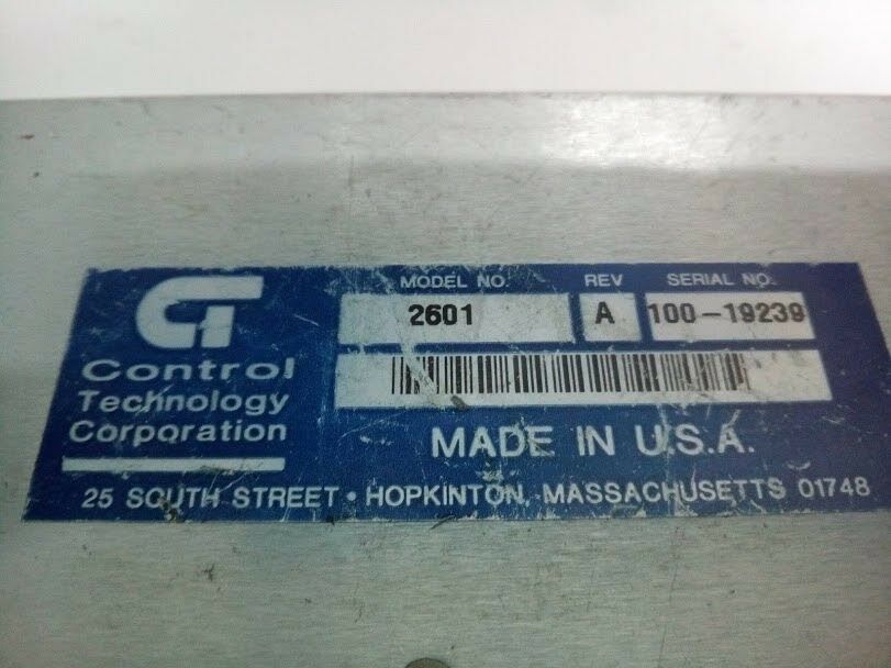 control technology corporation 2601 Rev A Control Technology series ...