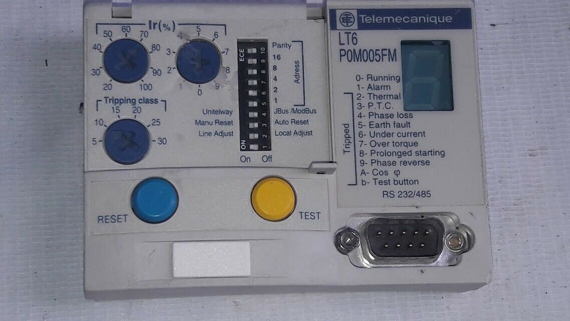 Telemecanique LT6 P0M005FM Front Keypad Assy Motor Protection Overload ...