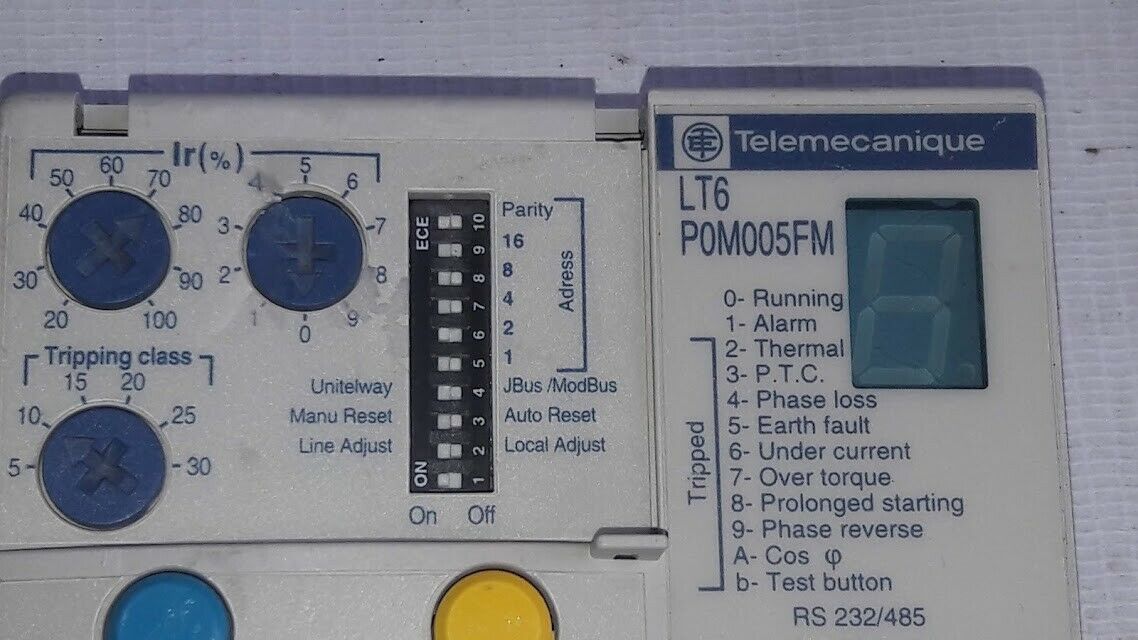 Telemecanique LT6 P0M005FM Front Keypad Assy Motor Protection Overload ...