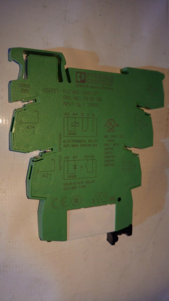 New Phoenix Contact PLC-RSC- 24DC/21 2966016 with relay 2961105 ...
