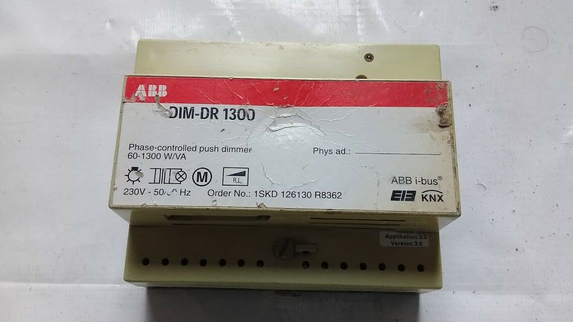 ABB I-Bus DIM-DR 1300 Phase-Controlled Push Dimmer DIMDR1300 ...