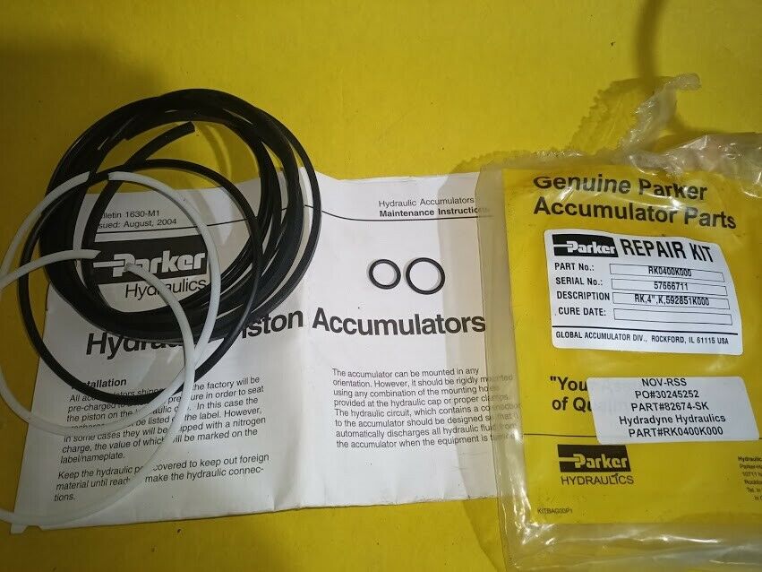 Parker RK0400K000 NOV Seal Kit top drive counter balance accumulator ...