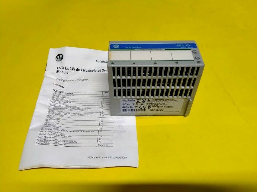 Allen Bradley 1797-0B4D P/N 95693105 Ser. A Rev. E01 F/W Rev. A Rev. A ...